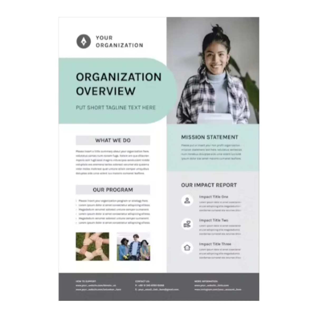 3 Nonprofit Organization Fact Sheet Template Bundle | MS Word ...