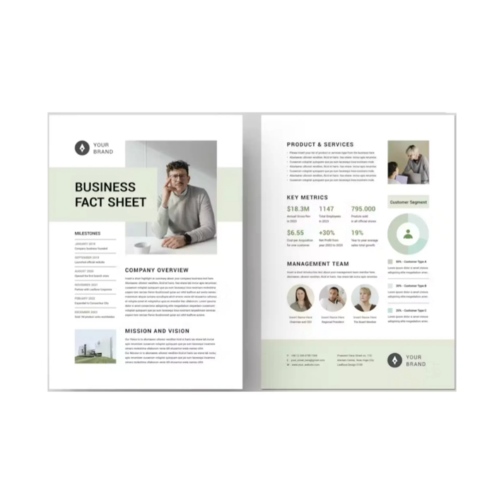 3 Fact Sheet Template Bundle | MS Word & Indesign | Business Fact Shee ...