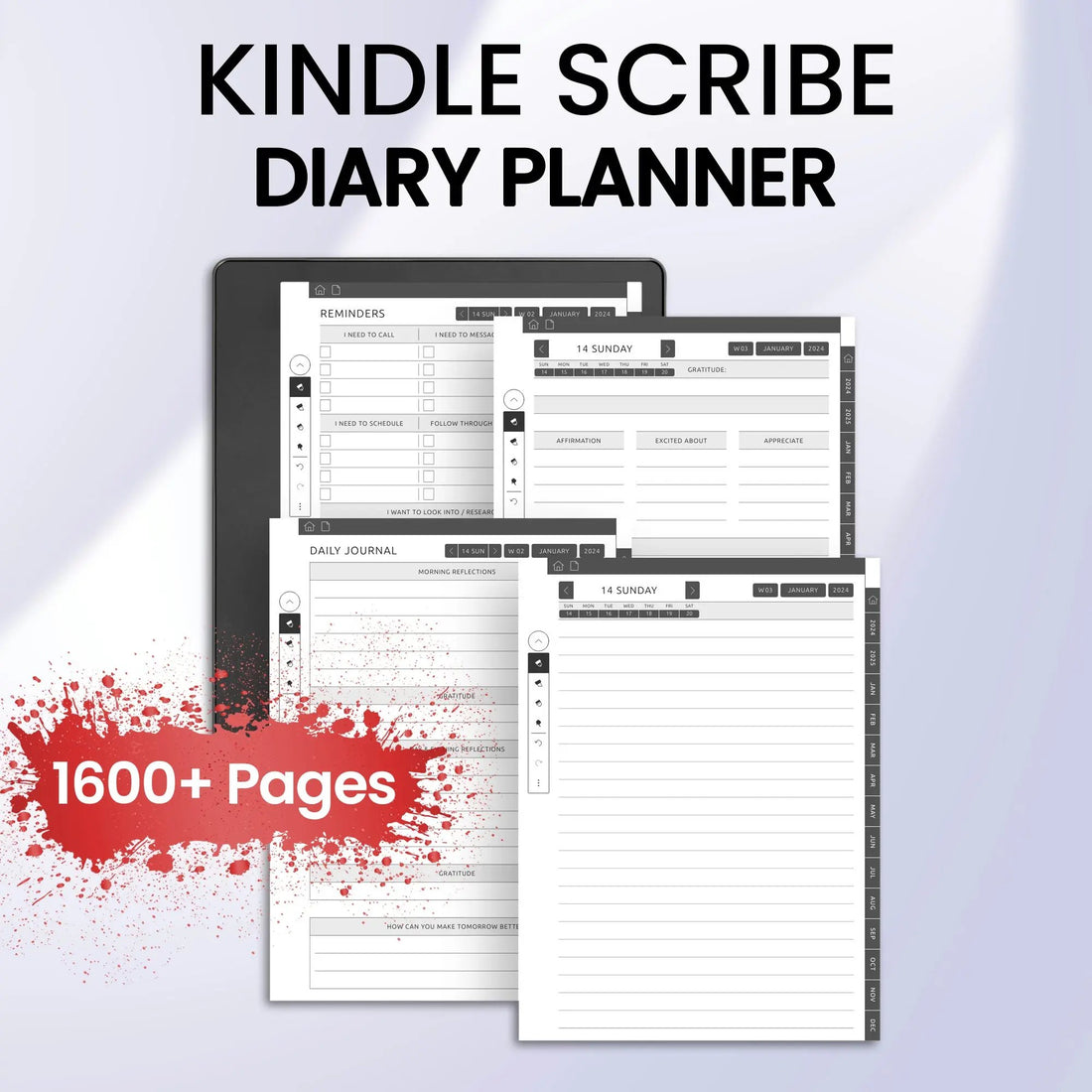Kindle Scribe Diary Planner Template – CreativeRino