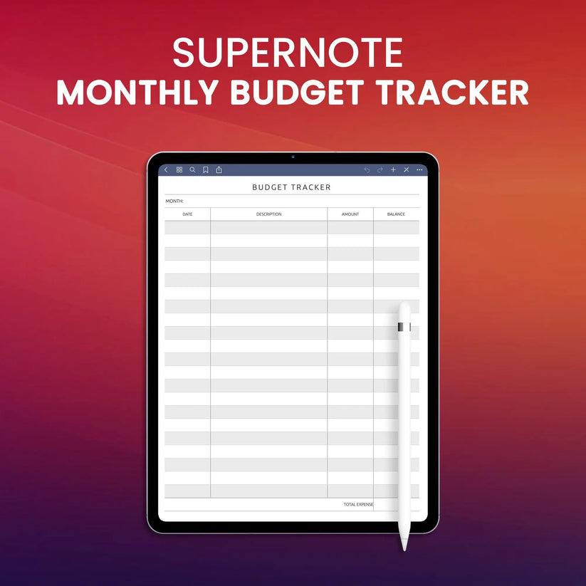 Supernote Monthly Budget Tracker Planner Template – CreativeRino