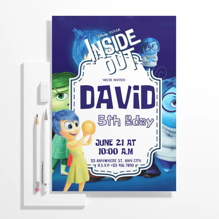 Inside Out Birthday Invitation Template – CreativeRino