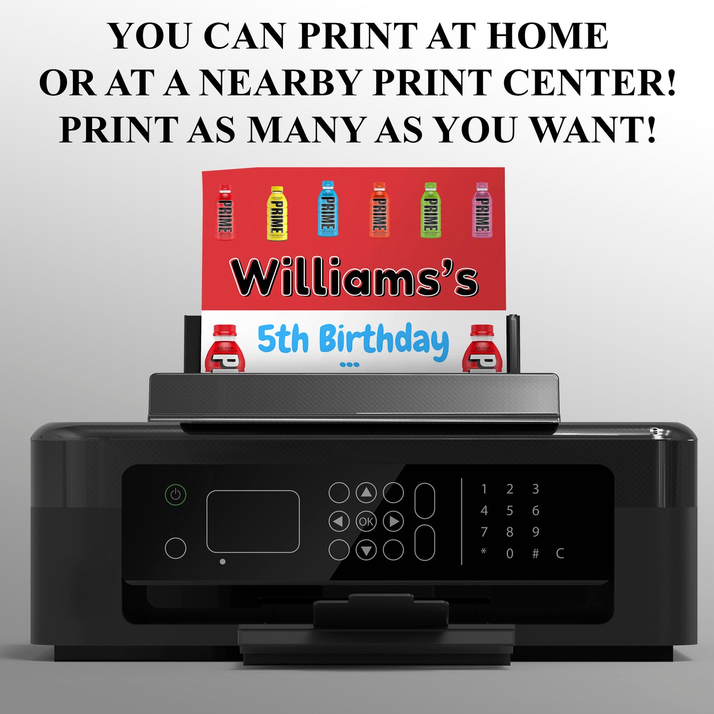 Prime Energy Drink Birthday Invitation Template – CreativeRino