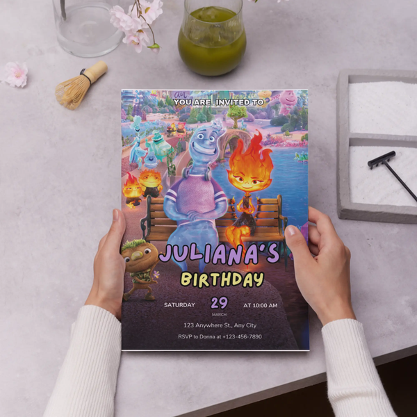 Elemental Birthday Party Invitation Template – CreativeRino