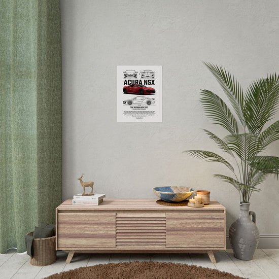 Acura NSX 2017 Rolled Poster – Automotive Art for Car Enthusiasts ...
