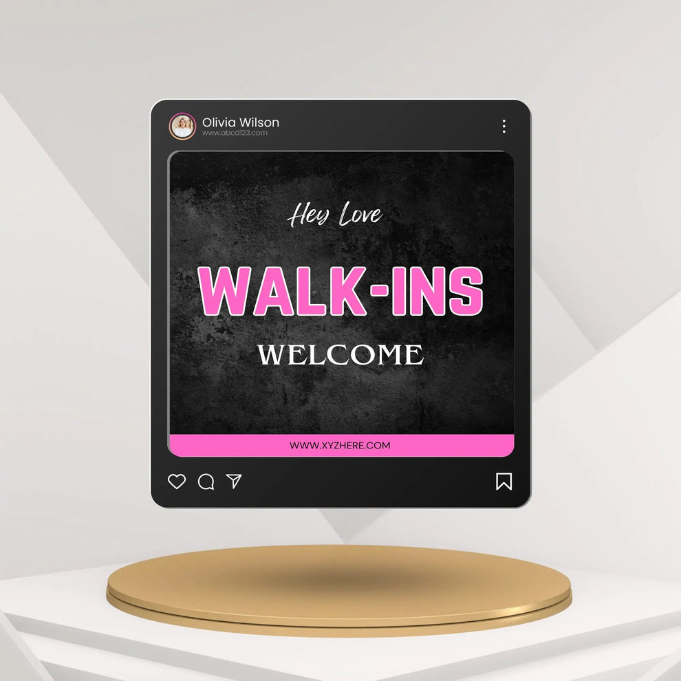 Walk Ins Welcome Flyer Template | Social Media Flyer Template ...