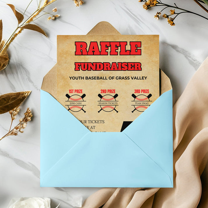 Raffle Ticket Fundraiser Flyer Template – CreativeRino