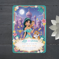 Princess Jasmine Birthday Party Invitation – CreativeRino