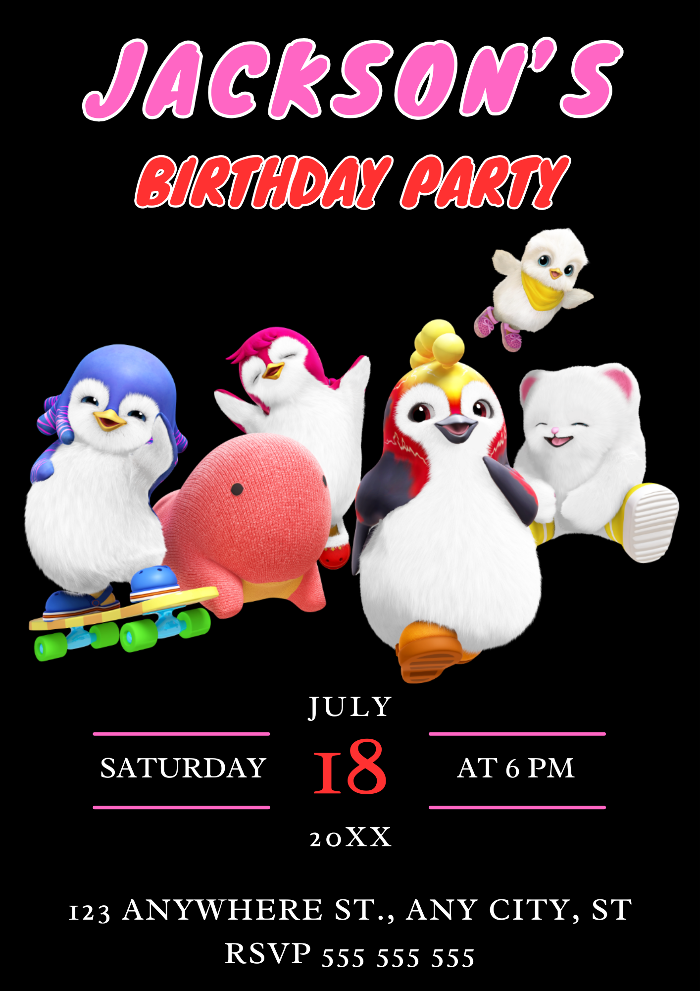 Digital Crash Bandicoot Birthday Template – CreativeRino
