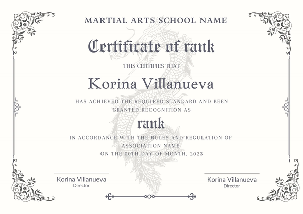Certificate of Rank Template | Rank Certificate – CreativeRino