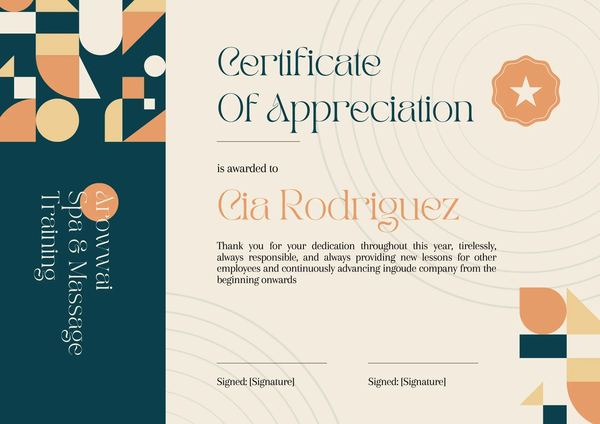 Certificate of Appreciation Template | Appreciation Certificate ...