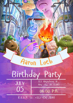 Elemental Birthday Party Invitation Template – CreativeRino