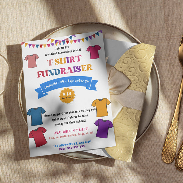 TShirt Fundraiser Flyer Template – CreativeRino