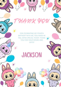 Labubu Birthday Thank You Card – CreativeRino