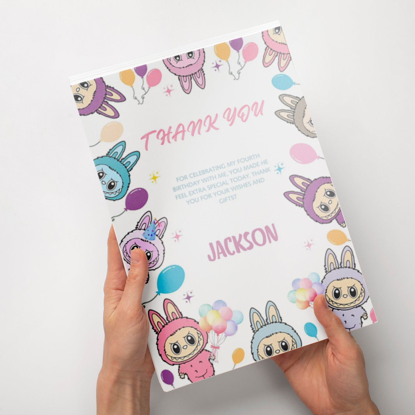 Labubu Birthday Thank You Card – CreativeRino