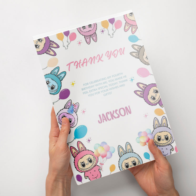 Labubu Birthday Thank You Card – CreativeRino