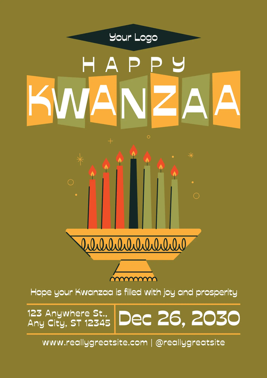 Happy Kwanzaa Invitation Template – CreativeRino